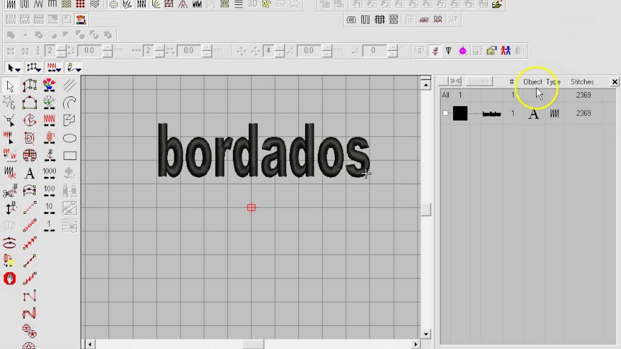 Tutorial  como bordar letras com wilcom parte #1