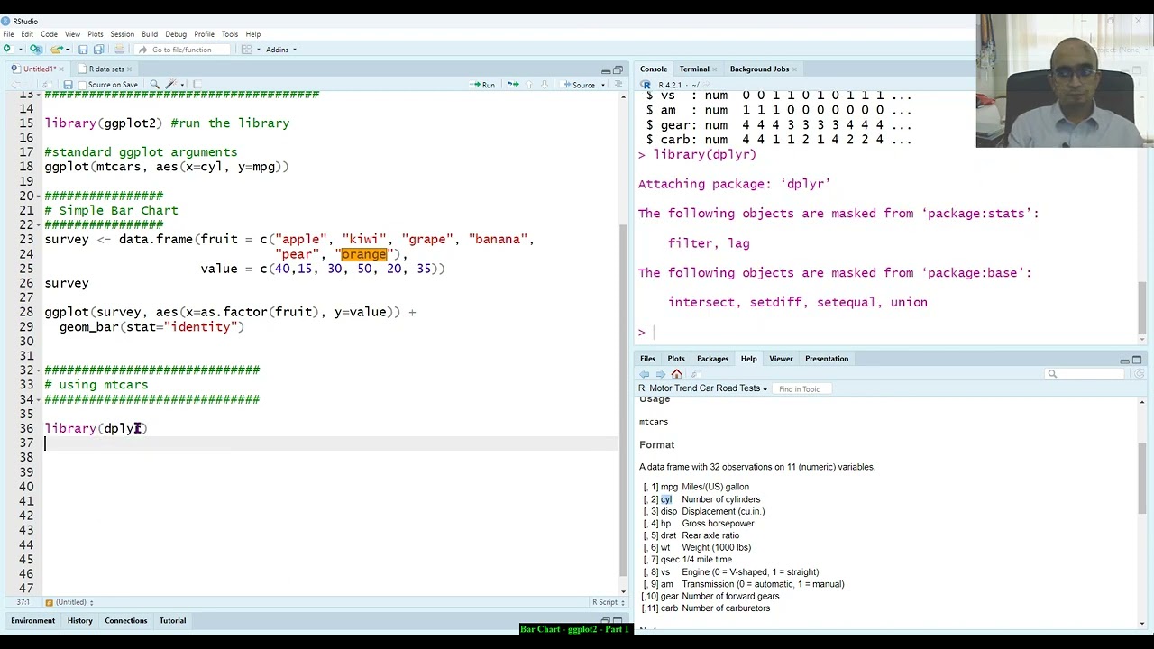 Introduction to Bar chart using ggplot2 - Part A