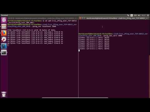 Demo UDP Ping | Sockets in C (Ping to localhost) Server - Client