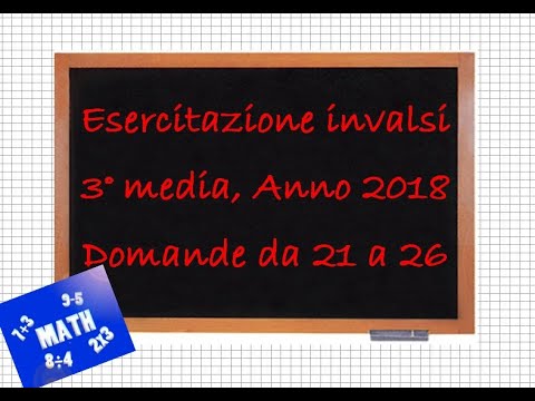 Prove invalsi 3° media, 2018. Domande 21-26