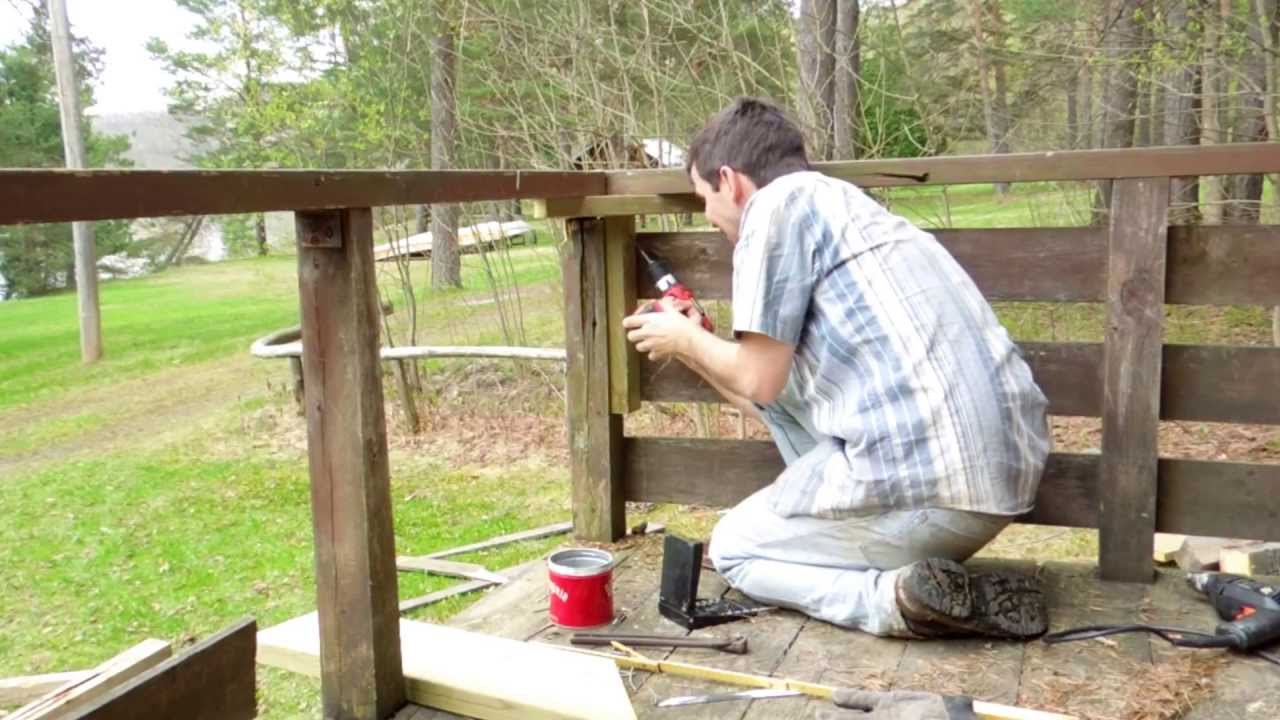 Smashed deck repair hack job