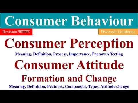 Consumer Perception in Consumer Behaviour, Consumer Attitude, Consumer Attitude formation and Change
