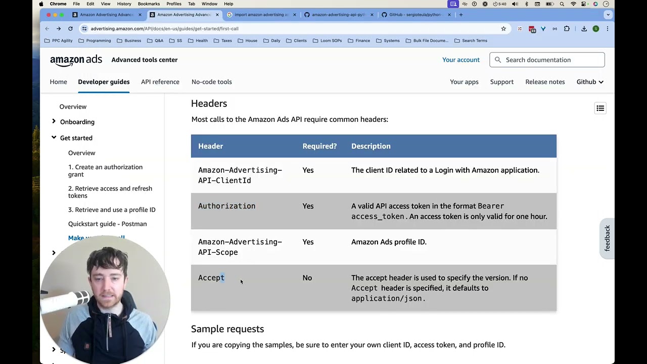 Making An Amazon Ads API Request