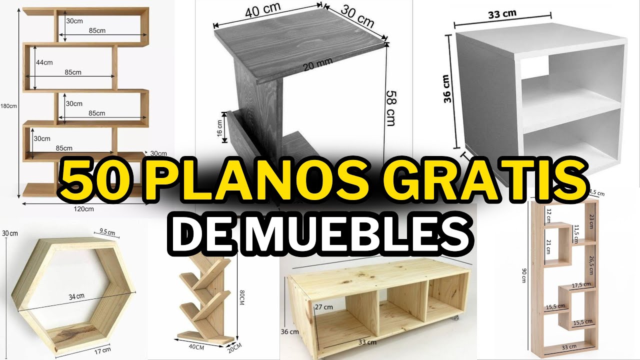 50 Planos GRATIS para Construir Muebles | Carpintería Fácil con Medidas