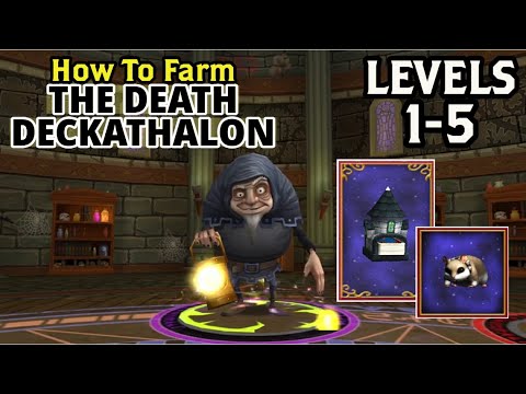 Wizard101: How To Farm THE DEATH DEACKATHALON EVENT Levels 1-5.