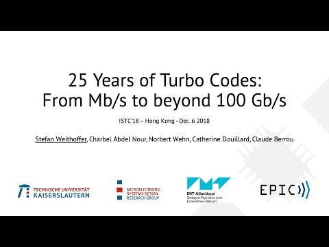 25 Years of Turbo Codes: From Mb/s to beyond 100 Gb/s [ISTC18]