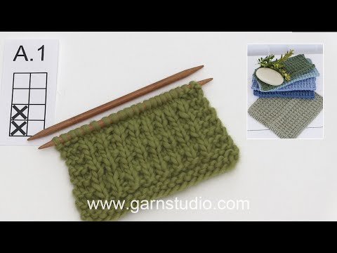 How to work the cloth with a textured pattern in DROPS Extra 0-1509