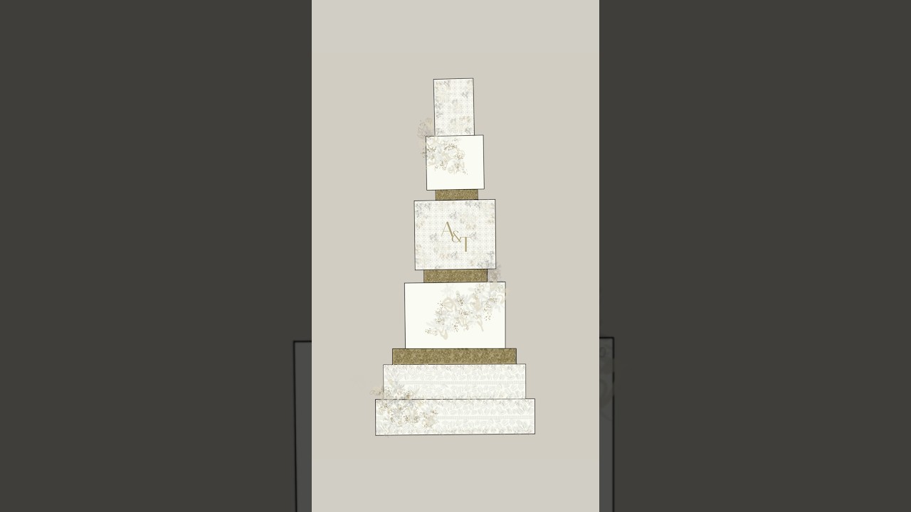 A&T’s Wedding Cake || Part 1🤍 #weddingcake #cakedecorating #cake #wedding #cakes