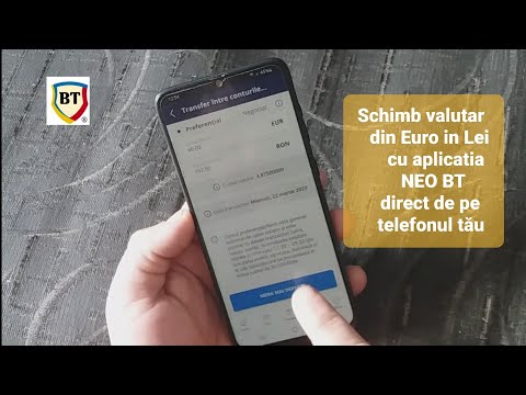 Cum sa fac schimbul valutar din Euro in RON cu Neo BT la Banca Transilvania?