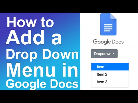 How To Add A Drop Down Menu in Google Docs