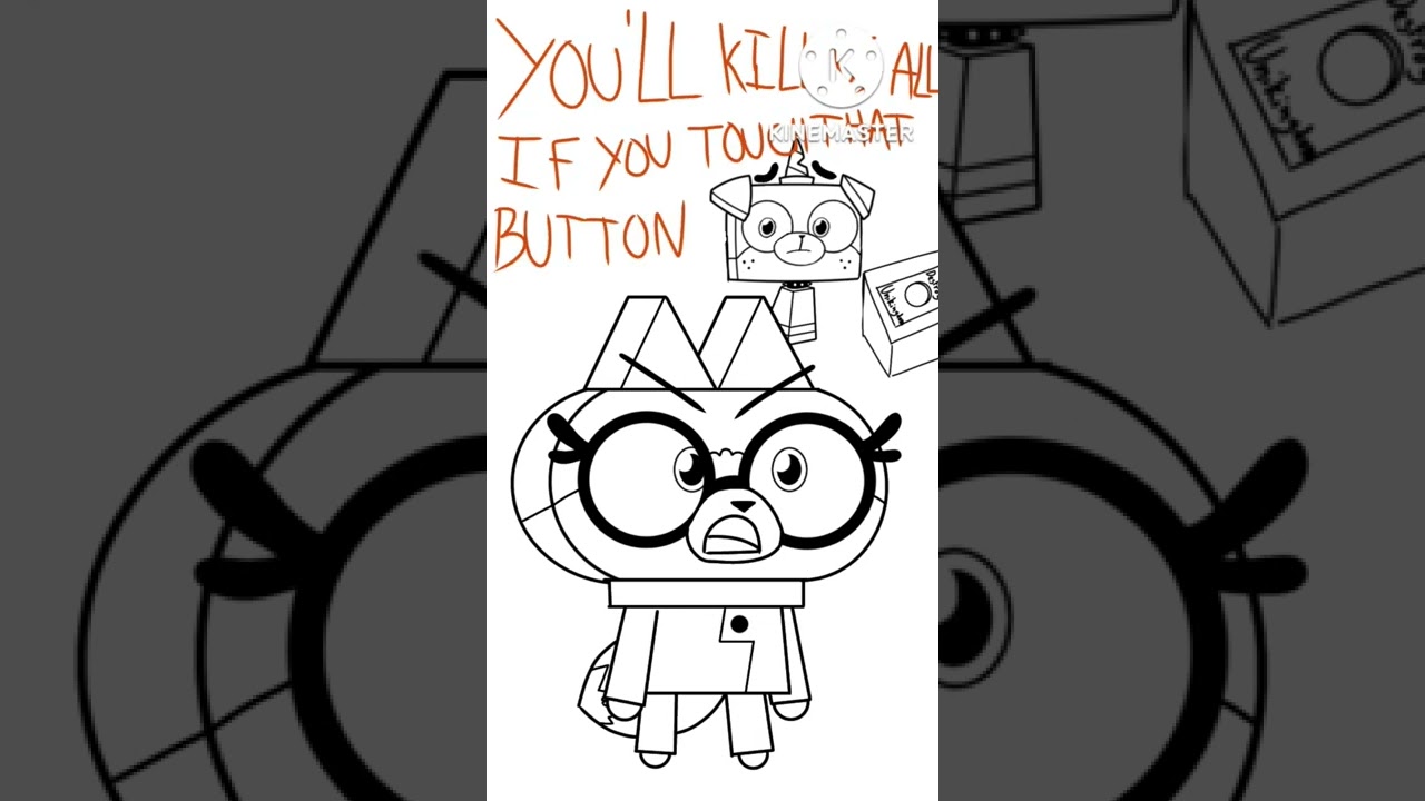 DON'T TOUCH THAT BUTTON | Unikitty | Drawing | Dr Fox & Puppycorn