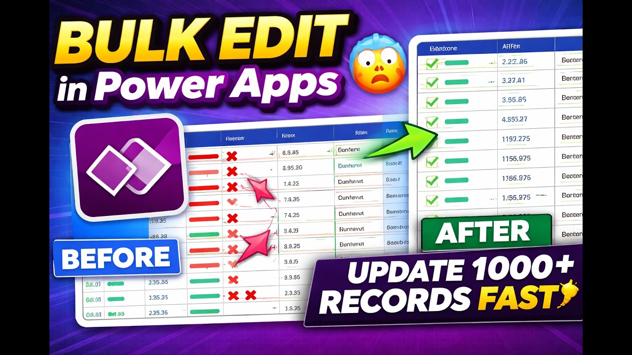 Power Apps Bulk Edit Tutorial 🔥 | Editable Gallery + Patch Multiple Records (Step-by-Step)