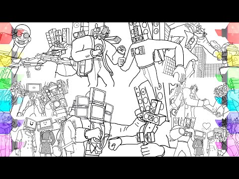 SKIBIDI TOILET Coloring Pages - Season 2 / How to color All Skibidi Toilet characters / NCS MUSIC