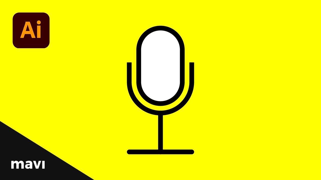 Create a Microphone Icon in Adobe Illustrator (Tutorial)
