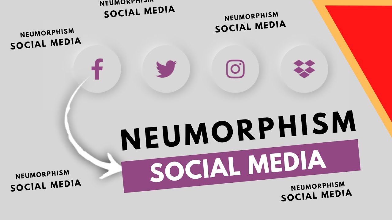 How to Create Neumorphism Social Media Button Using Only HTML & CSS - Pure CSS Tutorial