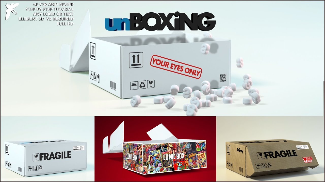 after effects template - box Logo HD