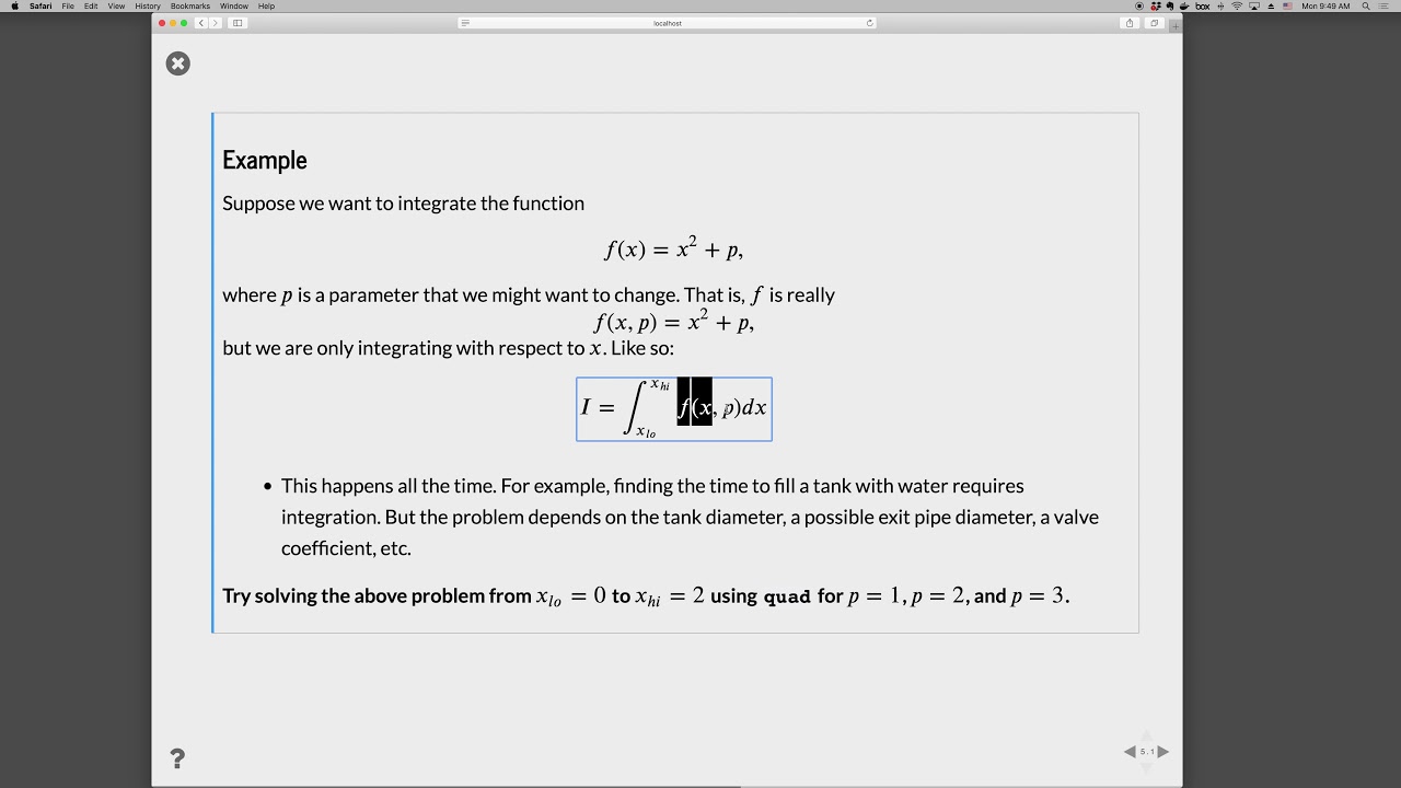 Python integration using scipy quad function