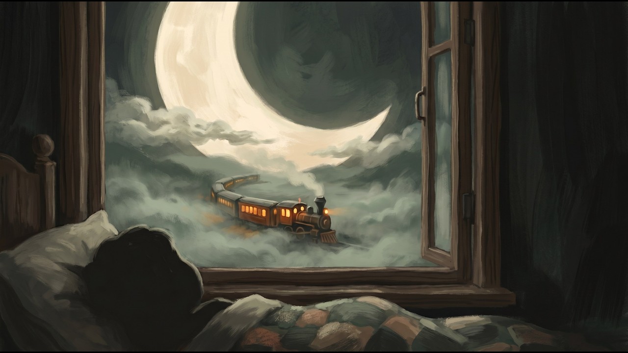 A Sleepy Train to the Town That Only Appears at Night | Sleep Story