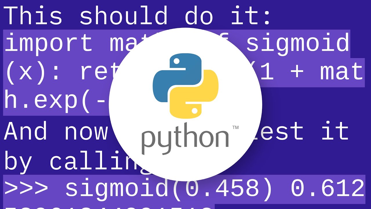 How to calculate a logistic sigmoid function in Python?