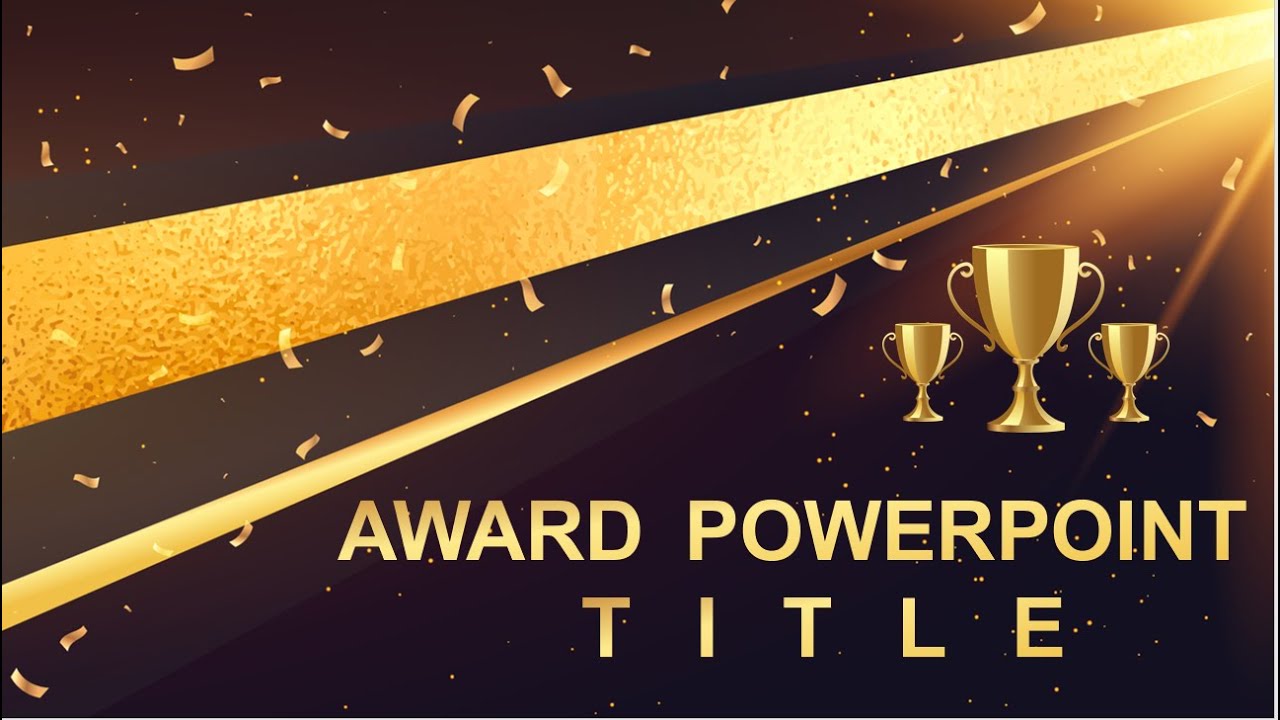 Corporate Gold Awards Ceremony PowerPoint – Elegant Black & Gold Presentation Slides