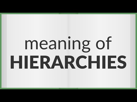 Hierarchies | meaning of Hierarchies