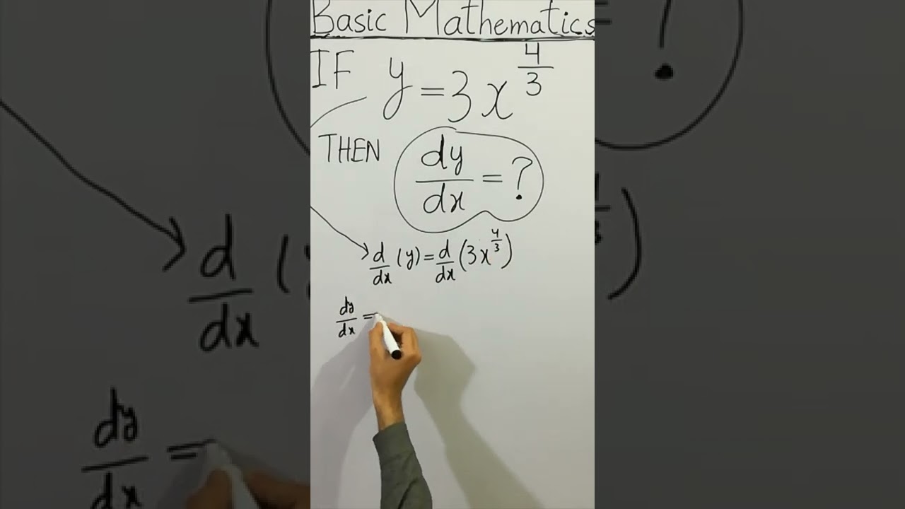 😳 CLEAN BASIC MATHEMATICS If y=3x^4/3 Then dy/dx=? #Shorts