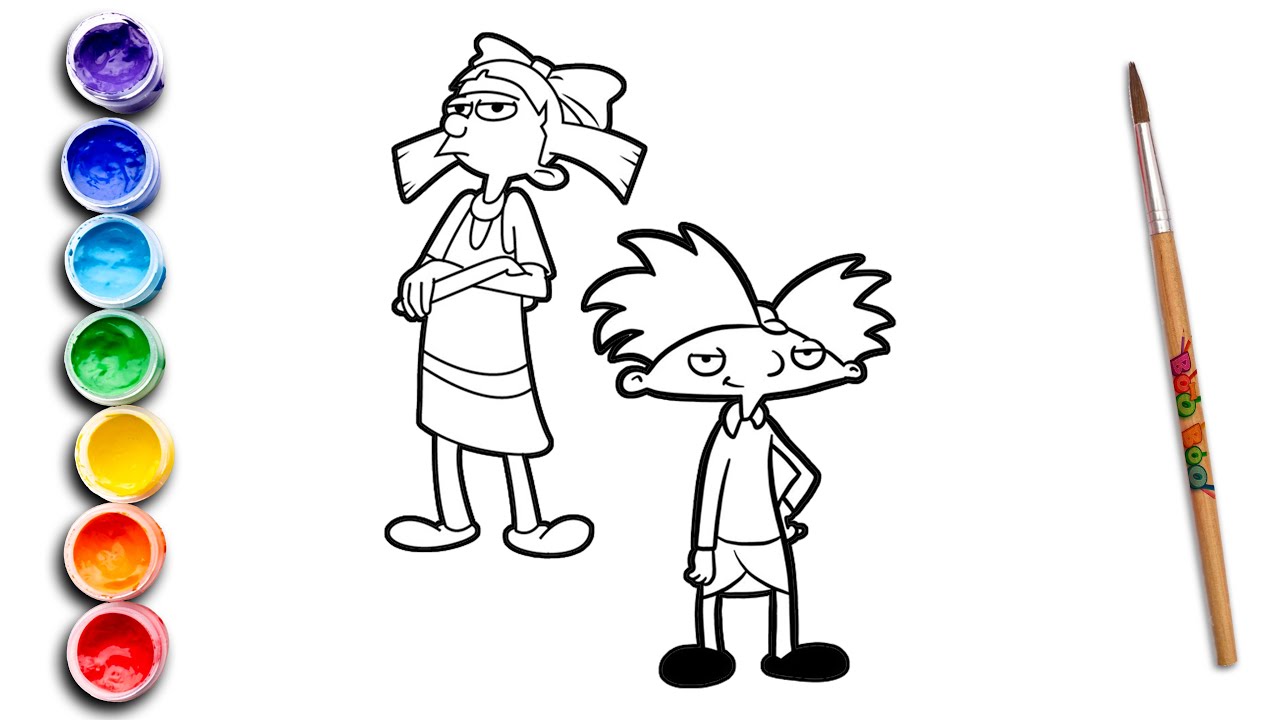 Draw Arnold & Helga Together! 🎨✨ Relax, Color & Sparkle Along!