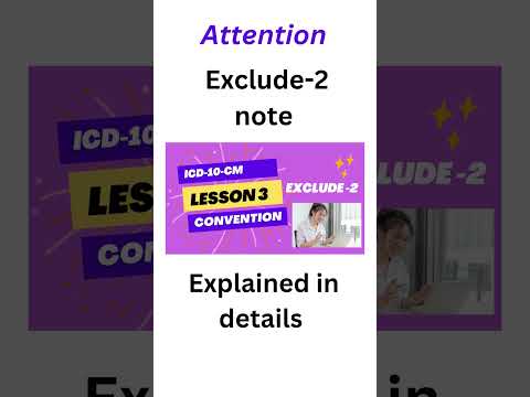 ICD 10 coding guidelines for Exclude 2 note #shorts #Exclude 2 #youtubeshorts #shortfeed