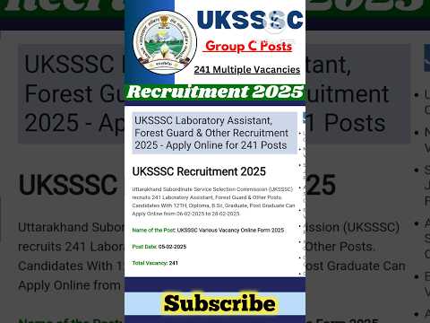 UKSSSC New Vacancy 2025 | UKSSSC Various Vacancy 2025 #job #thebengalmath