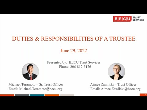 Duties and Responsibilities of a Trustee