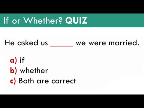 If or Whether ?