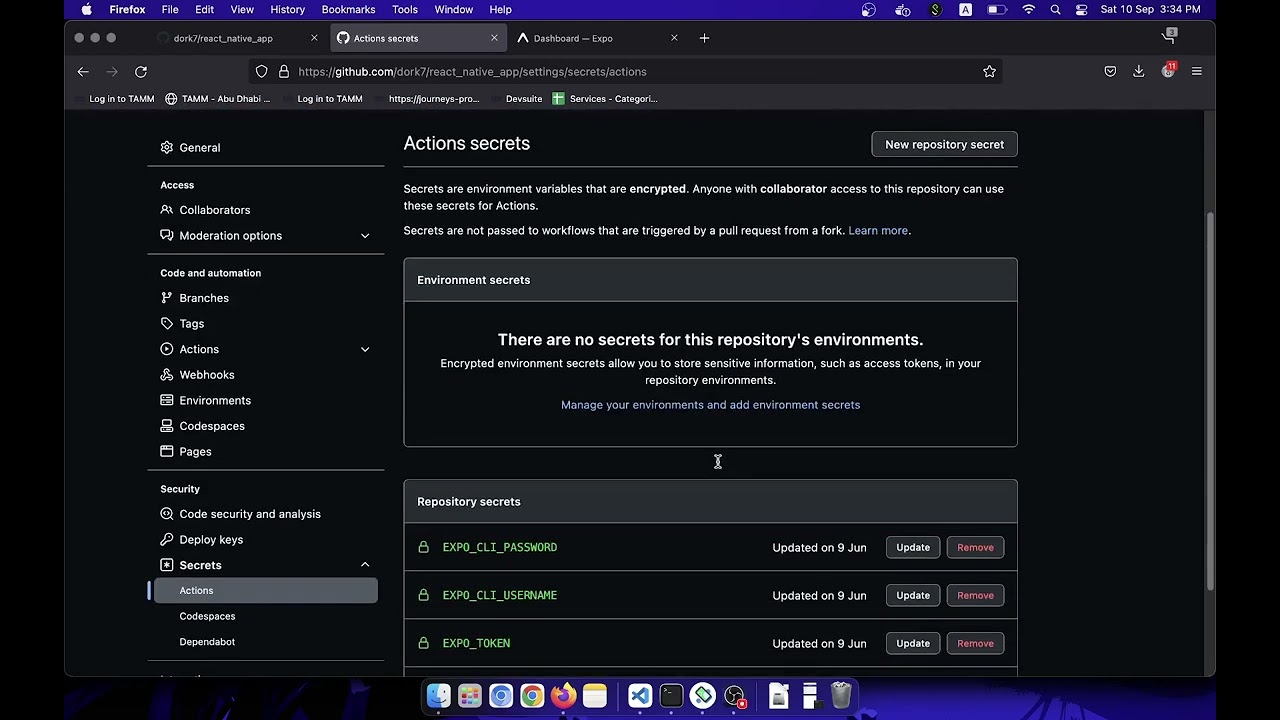 Github action workflow for building react native application