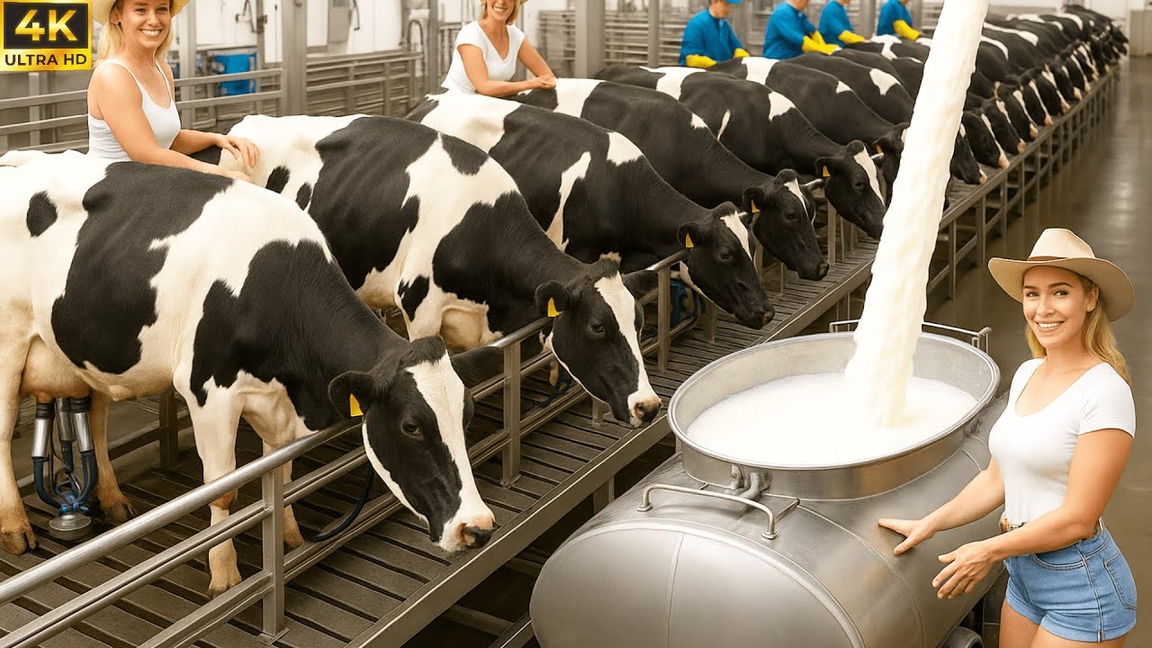 From Cow to Carton – Amazing Milk Processing in Massive Dairy Factories