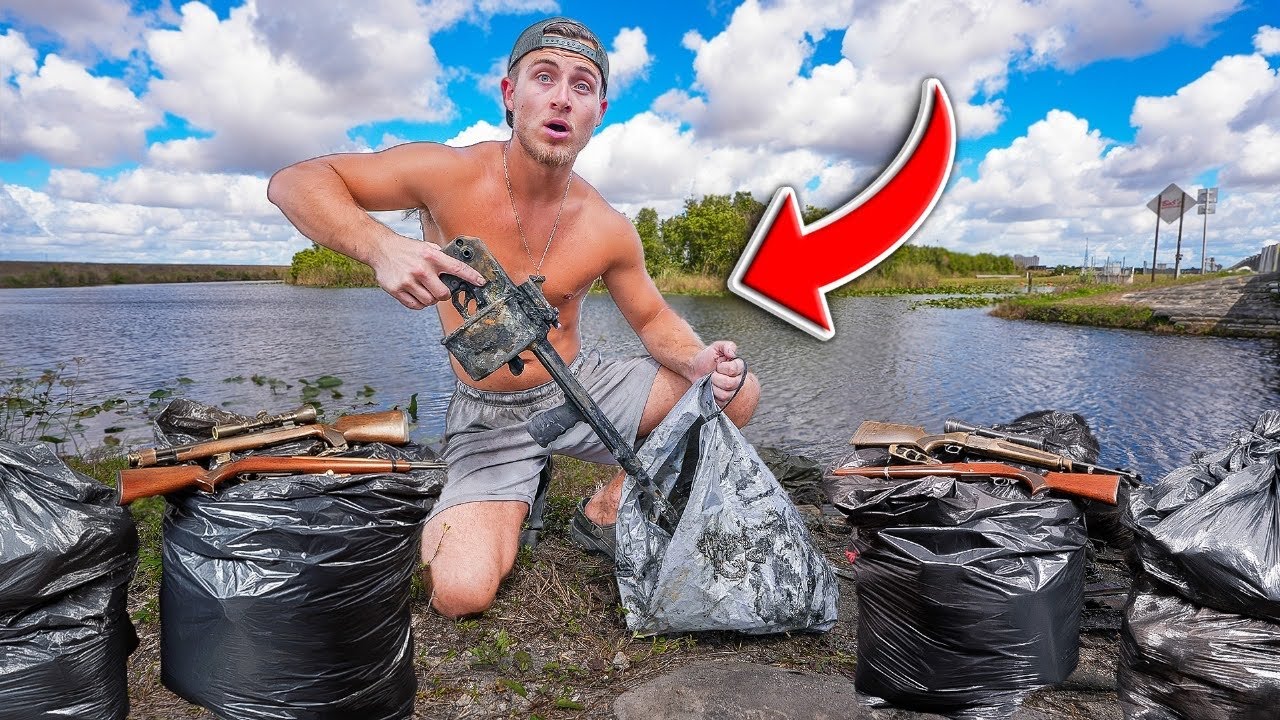 We Found 5 Trash Bags FULL Of Guns Magnet Fishing (Tommy Gun, AR-15 And More)
