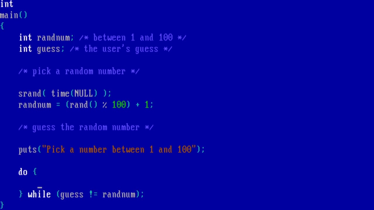 Guess the number game in C #DOScember