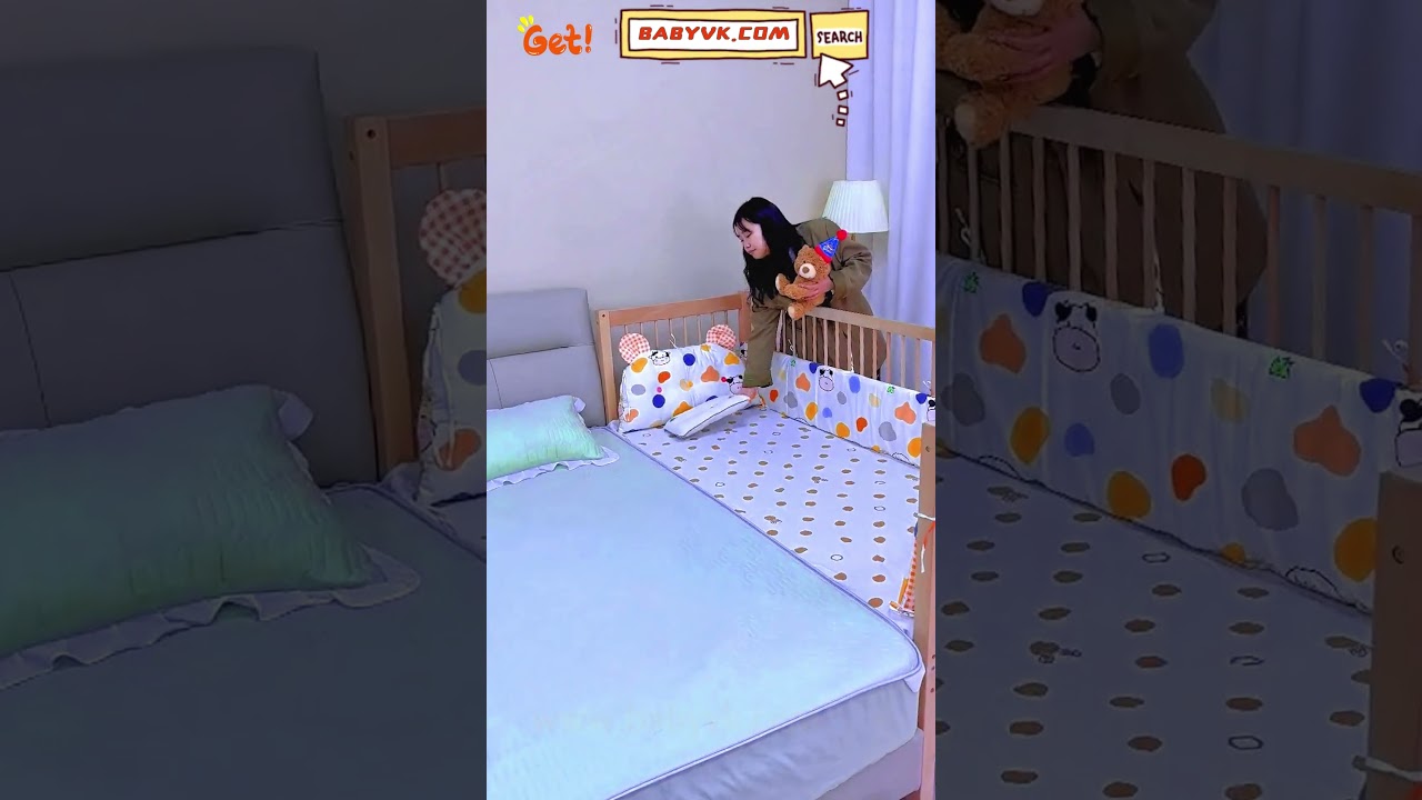 Worried the Bed Is Too Small for Co-Sleeping? Try the Baby Co-Sleeping Splicing Bed! #baby
