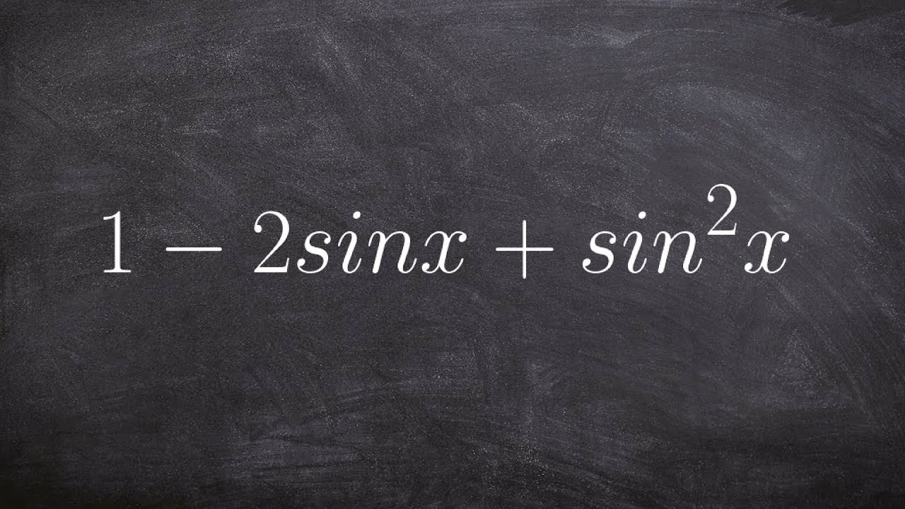 How to factor a trigonometric expression