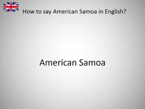 How to say American Samoa in English?