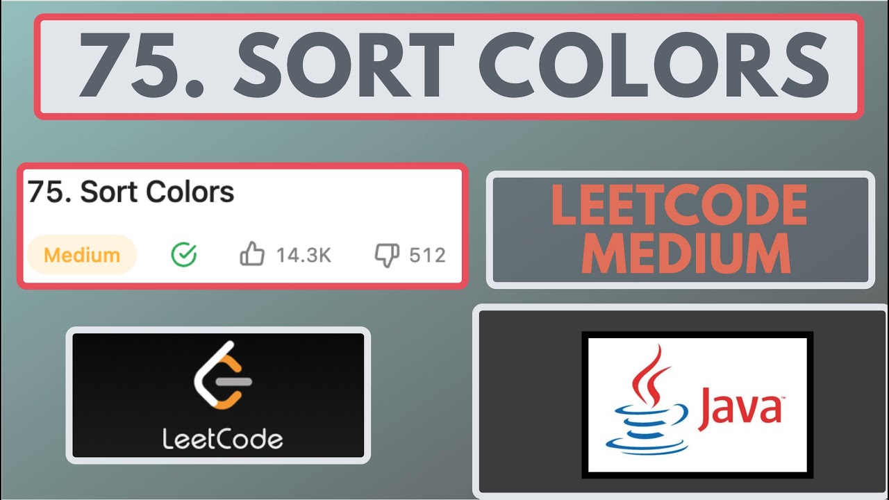 Leetcode | 75. Sort Colors | Medium | Java Solution