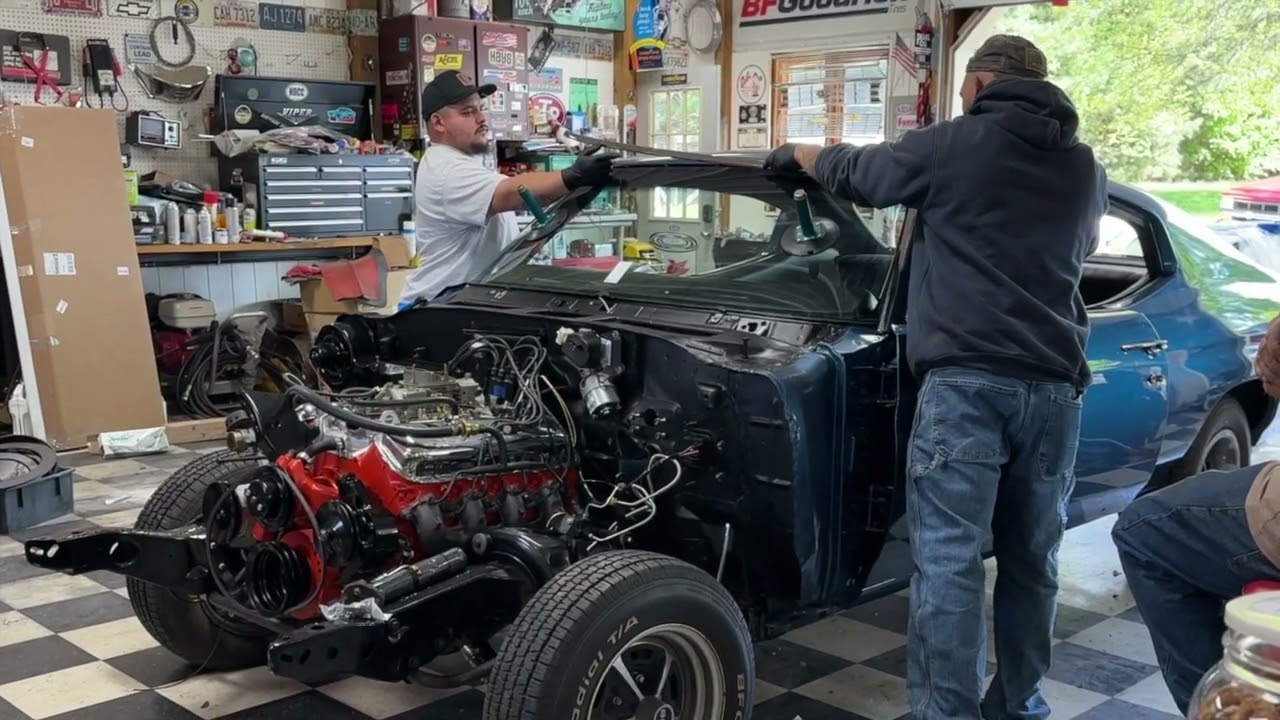 1970 SS Chevelle 454 Windshield and Back Glass Install
