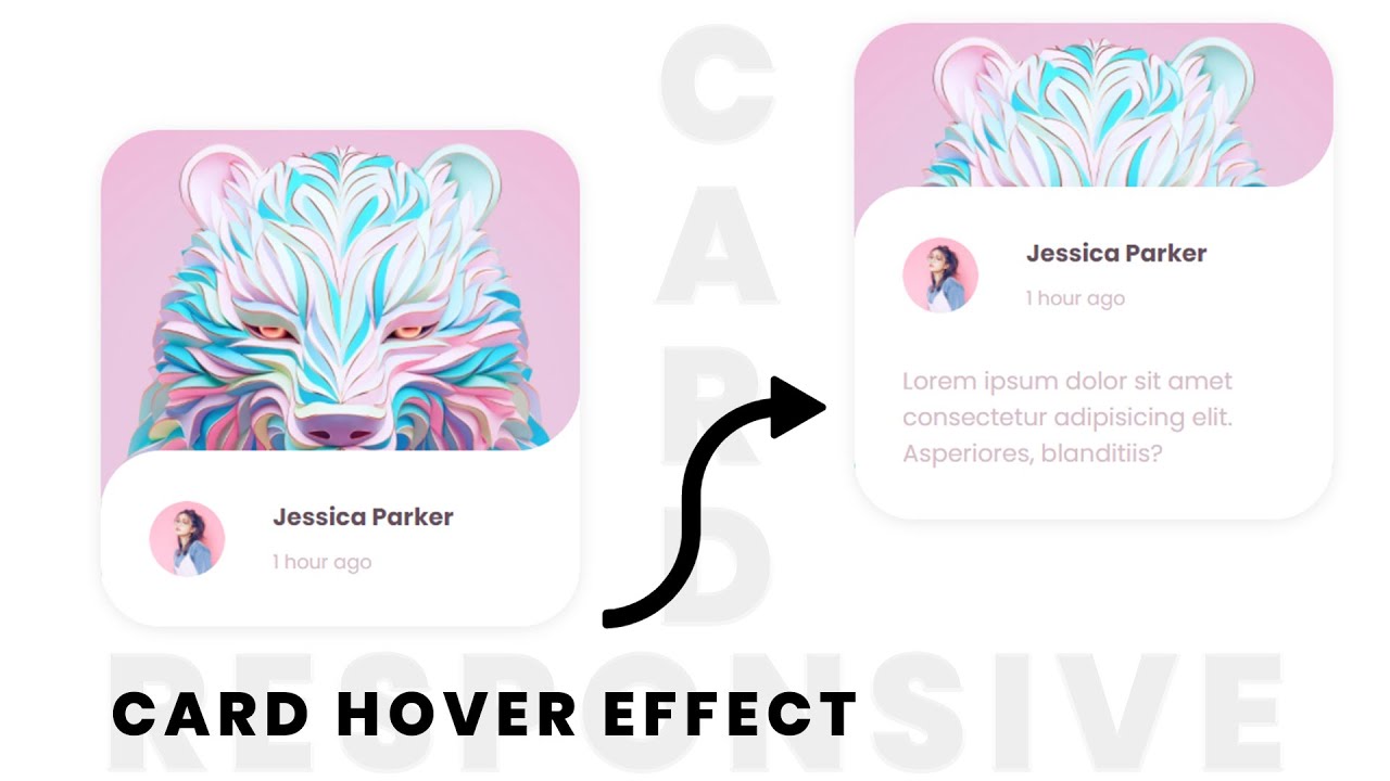 Responsive Card Slide up Hover Effect | CSS Card Hover Effect Using HTML CSS | Code4education