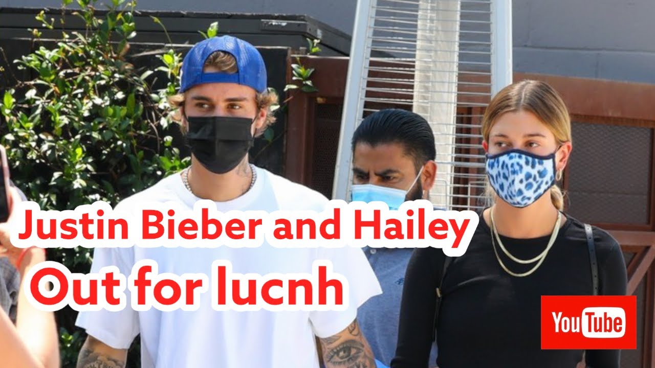 Justin & Hailey Bieber Walk Through Crowd of Spectators After Getting Lunch in L.A