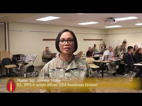 63rd Readiness Division's G1 hosts IPPS-A ROC Drill!!