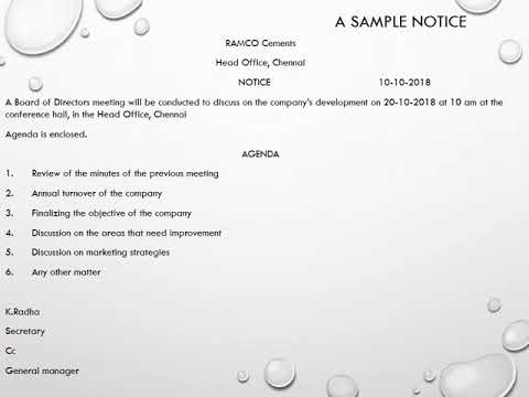 Notice, Agenda and Minutes