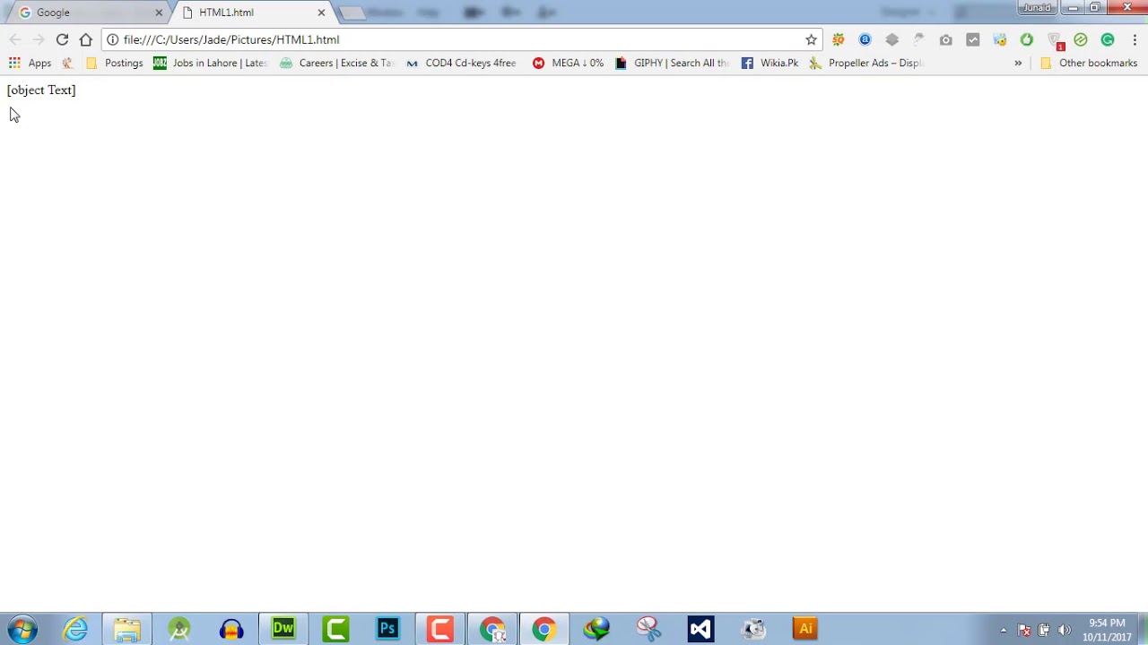 58 - JavaScript document createTextNode()