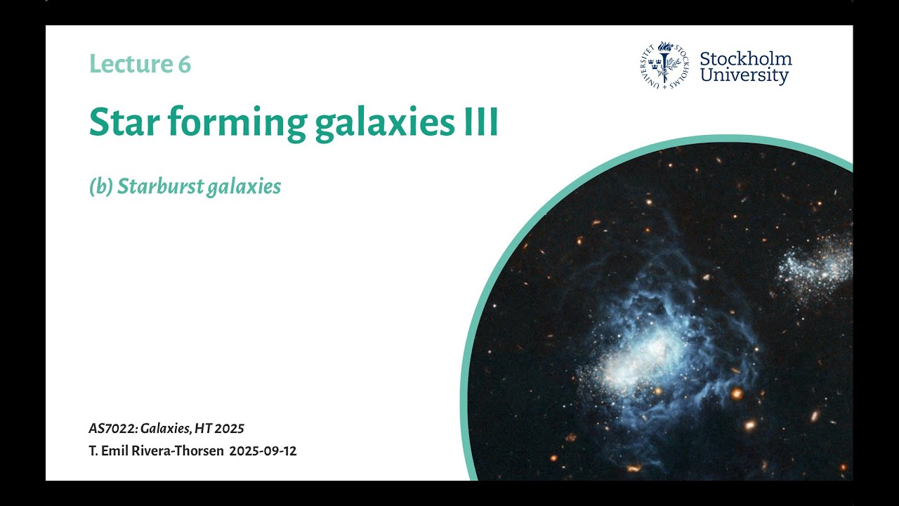 Galaxies Lecture 6 (b), Fall 2025