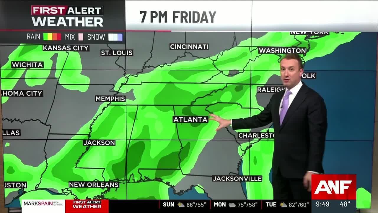 First Alert Forecast: Warmer with rain chances returning later this week