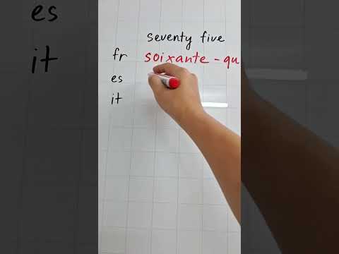 Number seventy five - learn French, Spanish, Italian