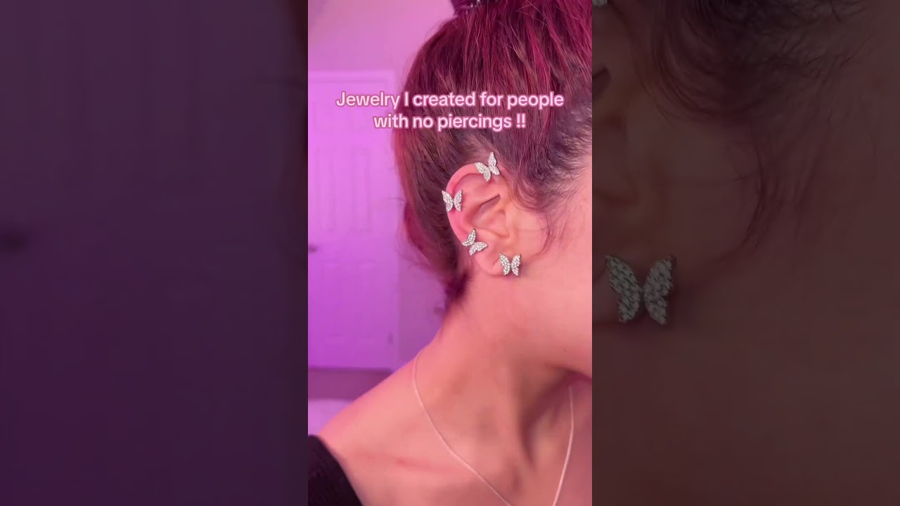 Now every girl can wear beautiful earrings💕 link in my bio🫶🏼 #jewelry #earcuff #earcuffs