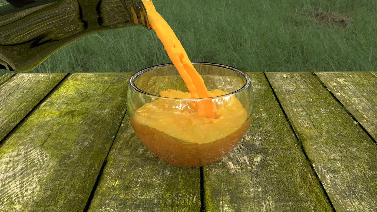 Blender Orange Juice Simulation